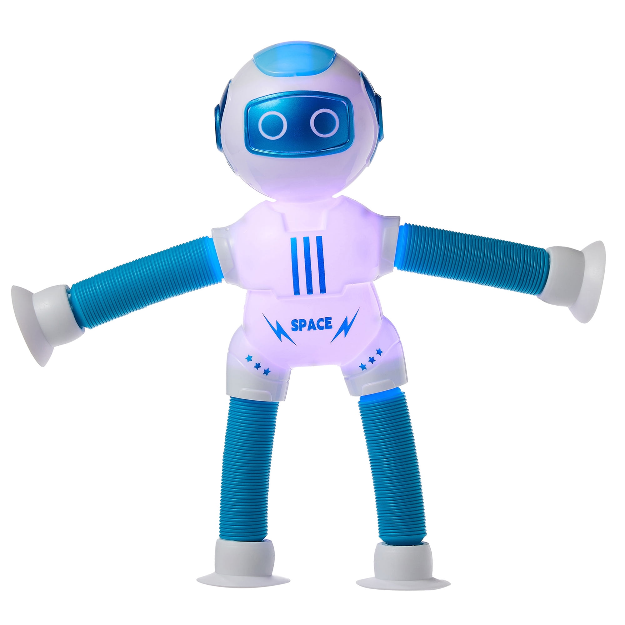 Aunavey Sensory Play Toy - Cute Robot with Telescopic Suction Cup and ...