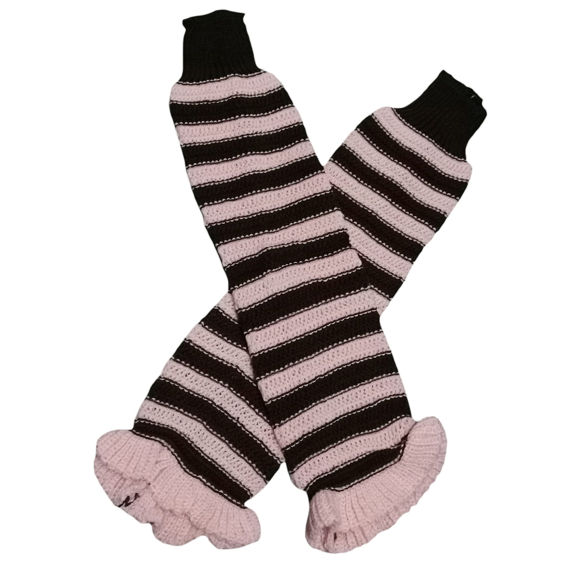 Aunavey Soft and Stylish Women's Knit Leg Warmers, Striped Calf Covers ...