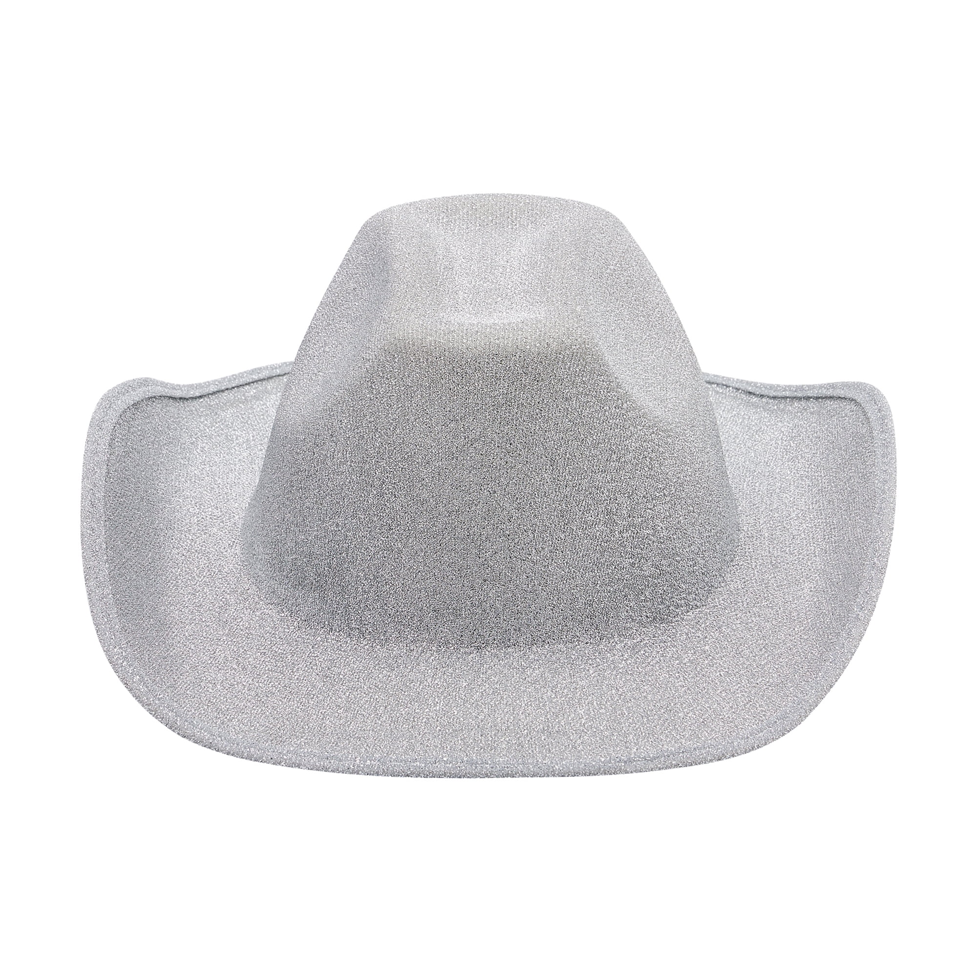 Aunavey Sparkly Glitter Space Cowboy Hat - Fun Metallic Holographic ...