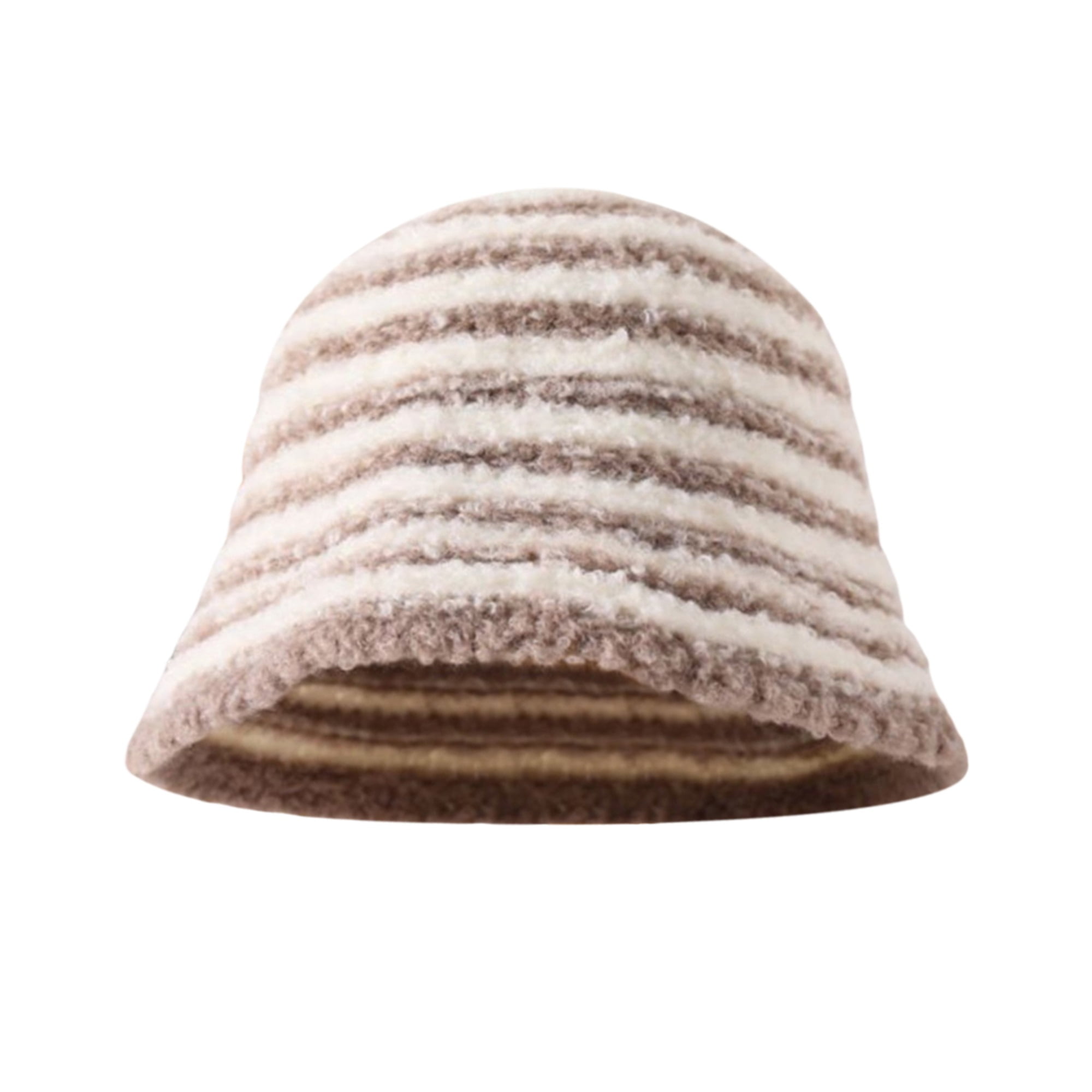 Aunavey Striped Winter Cap for Women, Lightweight Plush Hat with Soft ...