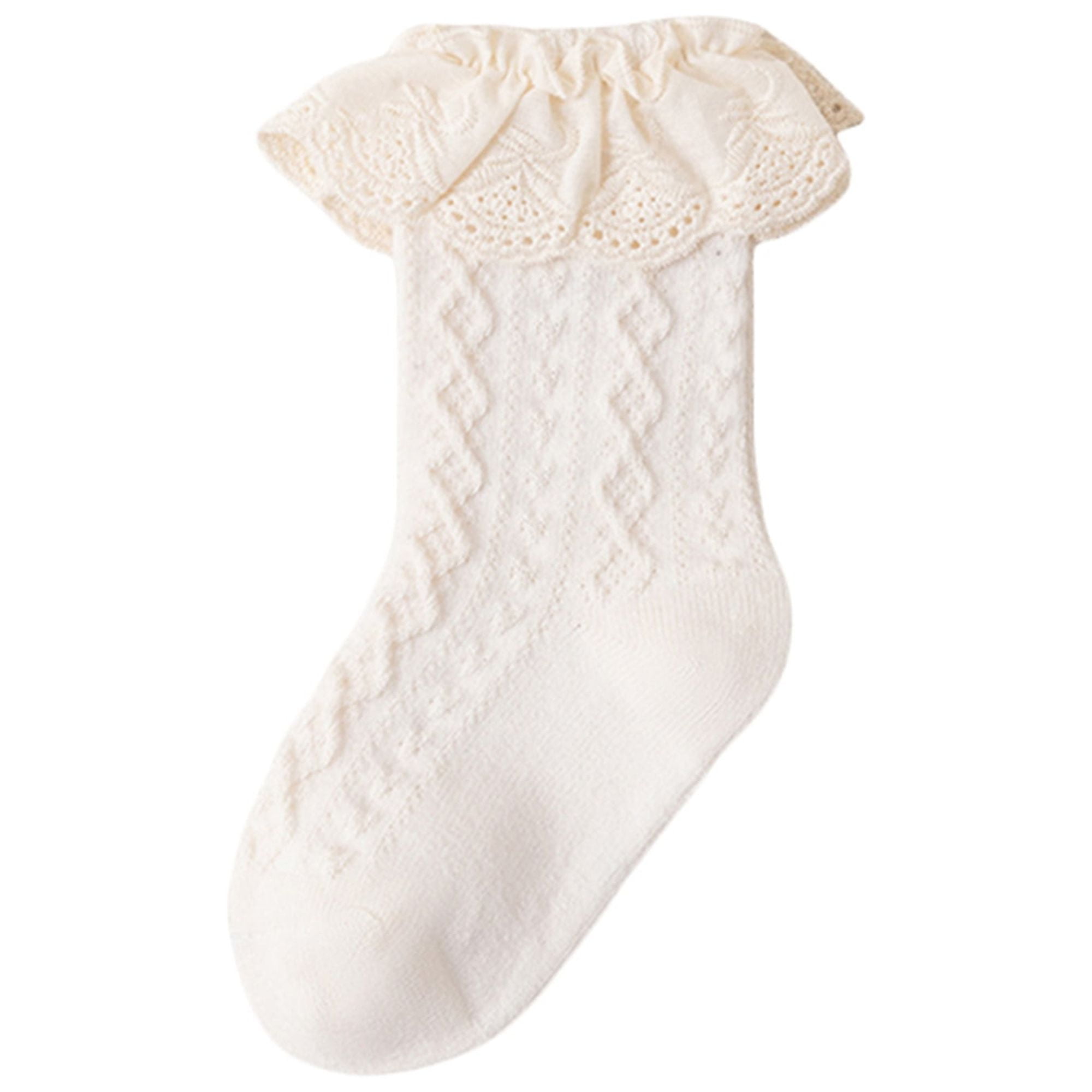 Aunavey Stylish Crew Socks with Lace Ruffles for Baby Girls - Walmart.com
