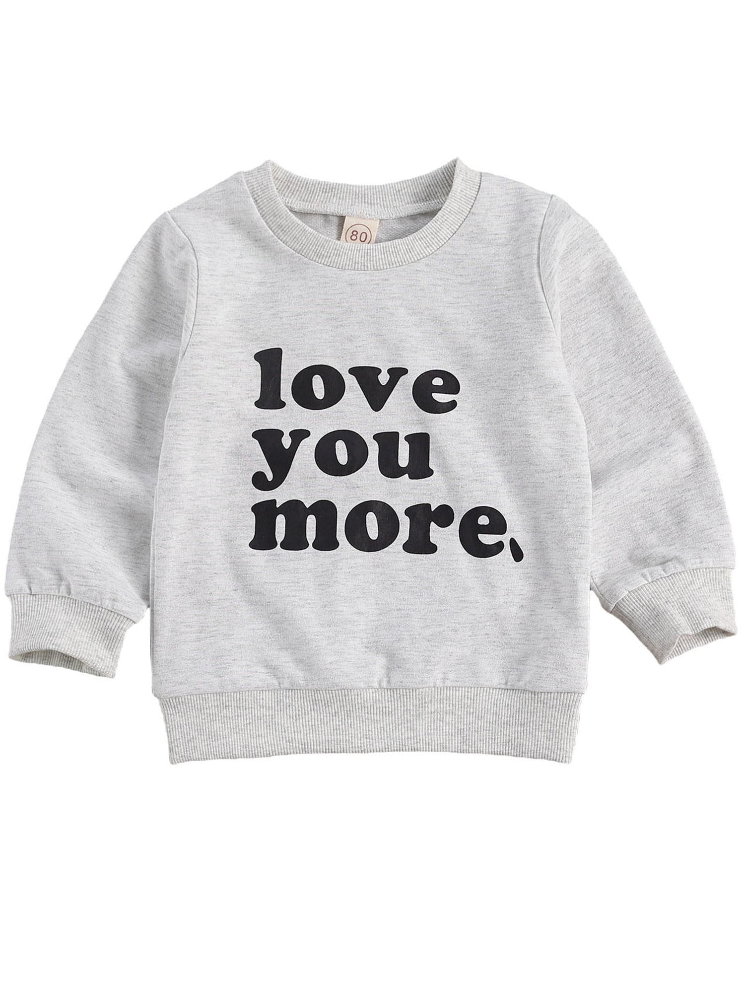 Aunavey Toddler Baby Boy Girl Crewneck Sweatshirt Top Unisex Infant ...
