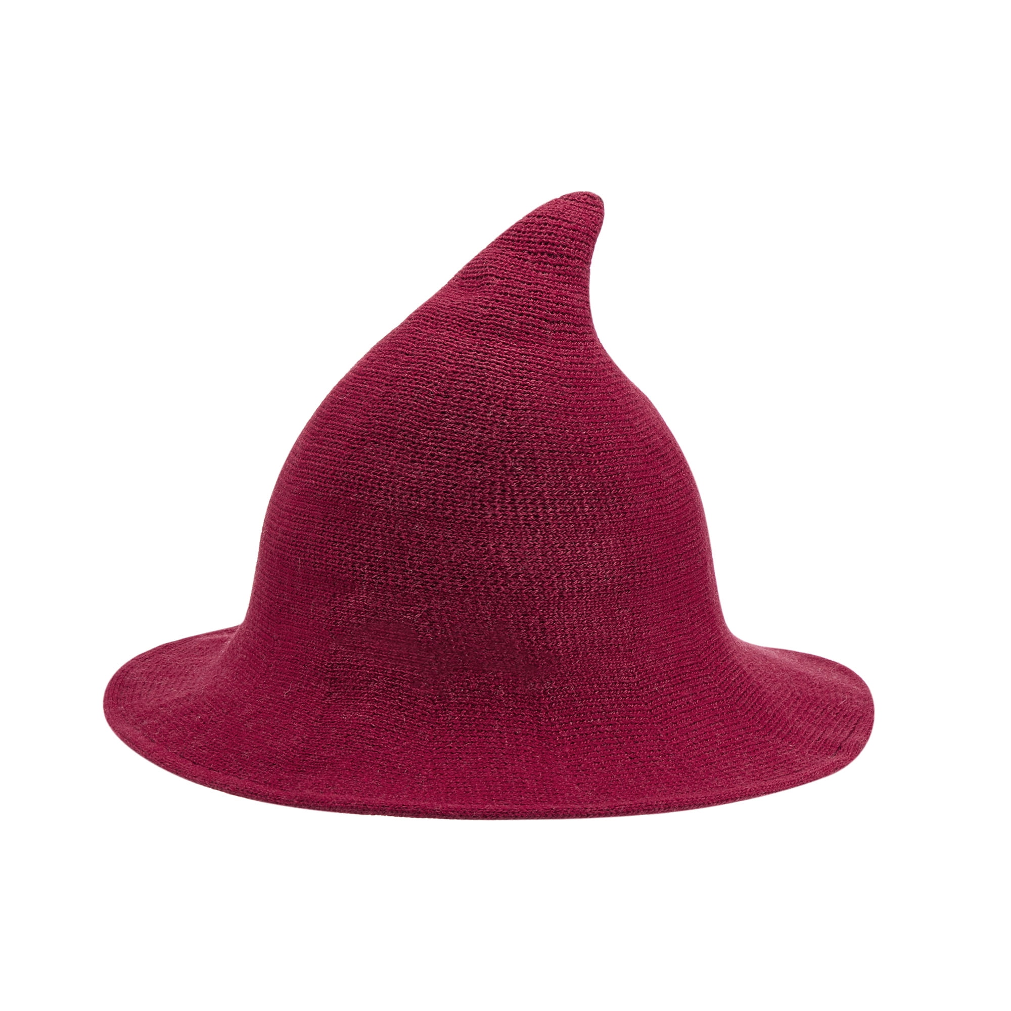 Aunavey Women Halloween Witch Hat Wool Knitted Wide Brim Foldable ...