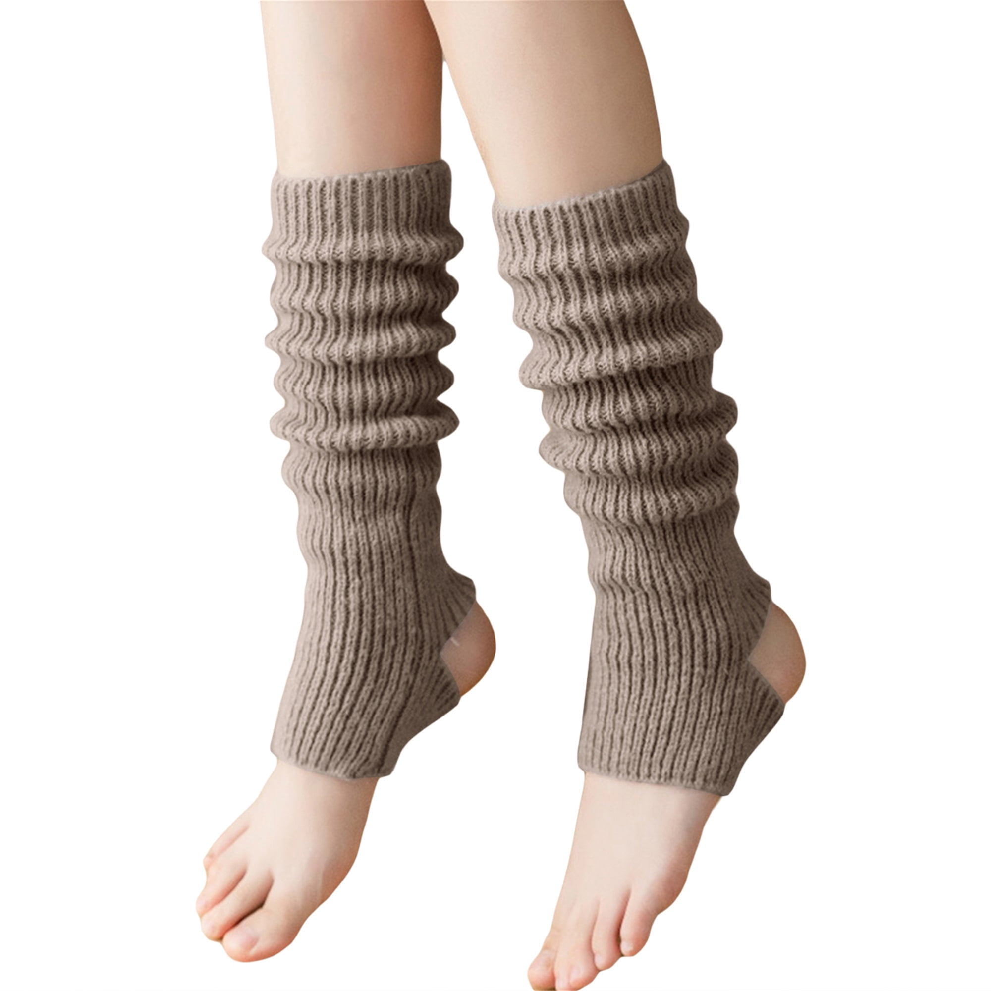 Aunavey Women's Knee High Ribbed Knit Leg Warmers Socks for 80s Themed ...