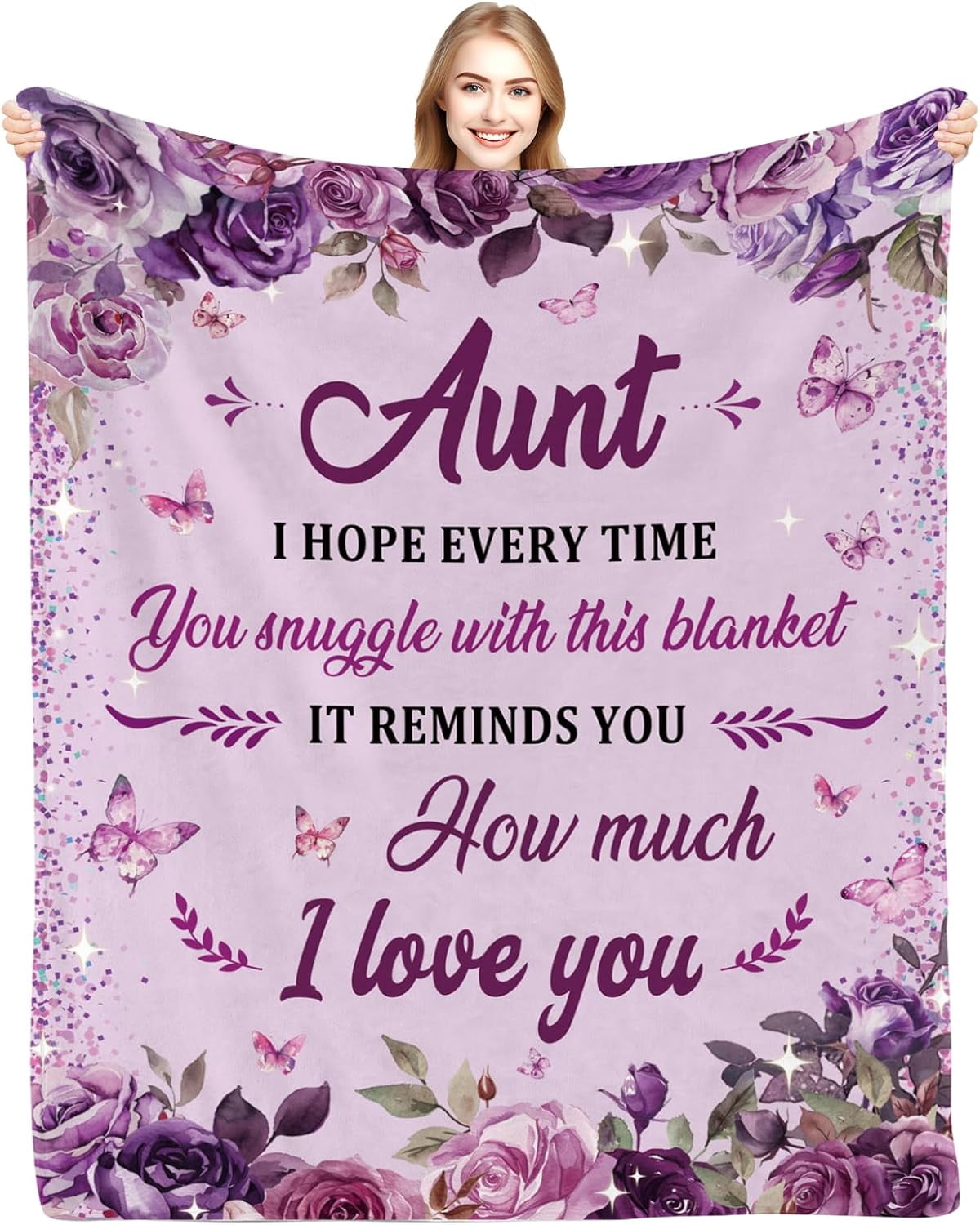 Aunt Blanket, 60"x80" - Aunt Gifts, Auntie Gift Ideas, Gifts for Aunts ...