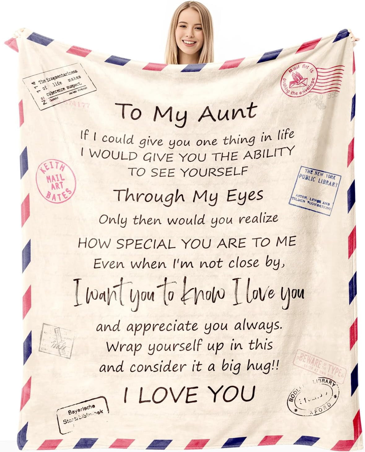 Aunt Blanket Gift for Aunt for Mothers Day from Niece Aunt Gifts from ...