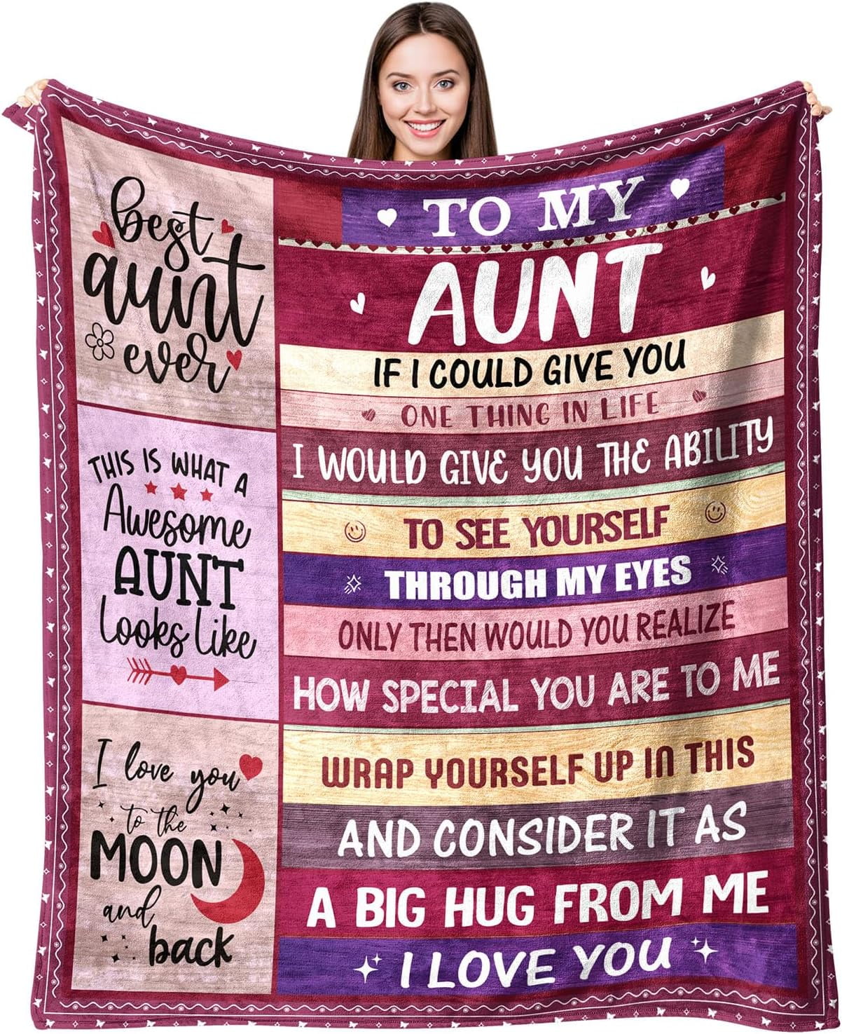 Aunt Blanket Gift for Aunt for Mothers Day from Niece Aunt Gifts from ...