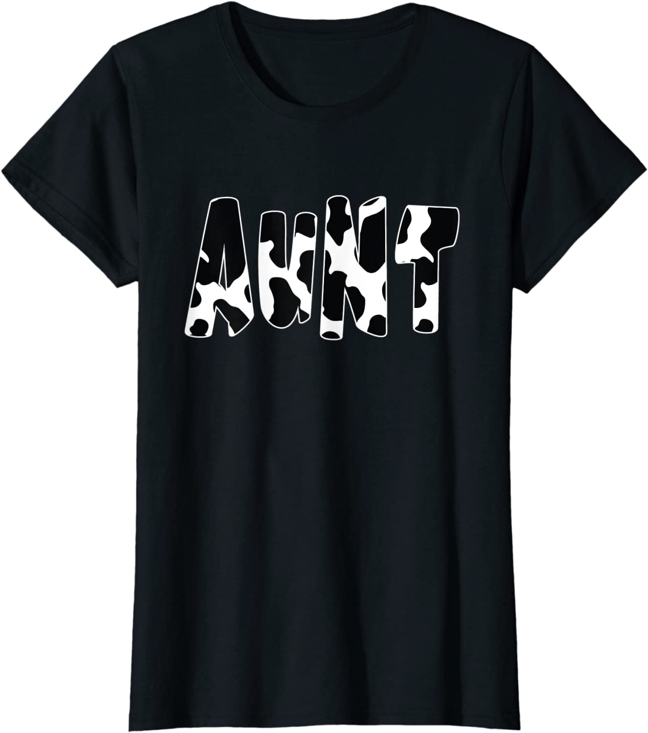 Aunt Cow Print Cow Pattern T-Shirt Women Tops - Walmart.com
