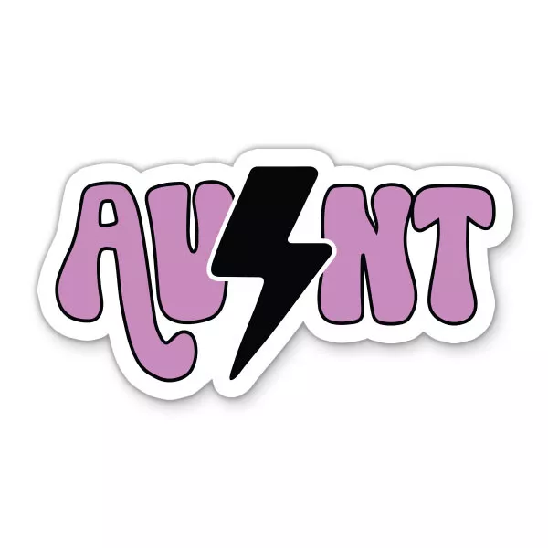 Aunt Cute Retro Auntie Sticker Phone Decal Water Bottle Stickers Car ...