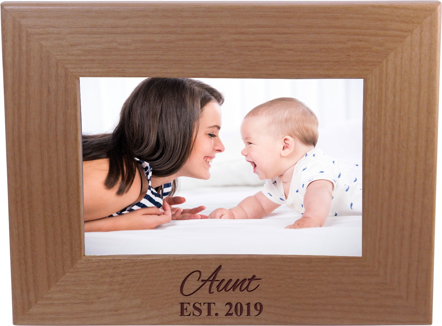 Aunt EST. 2019 4-inch x 6-Inch Wood Picture Frame - Walmart.com