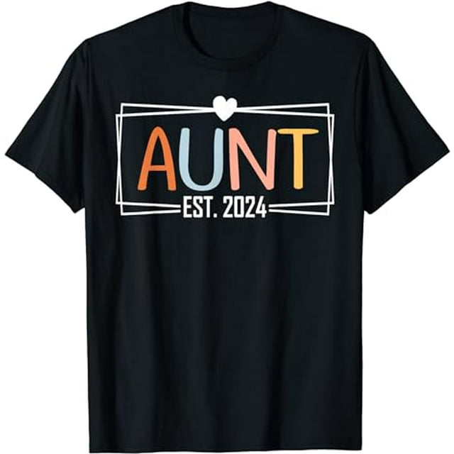 Aunt EST 2024 Promoted to be Auntie Family 2024 T-Shirt - Walmart.com