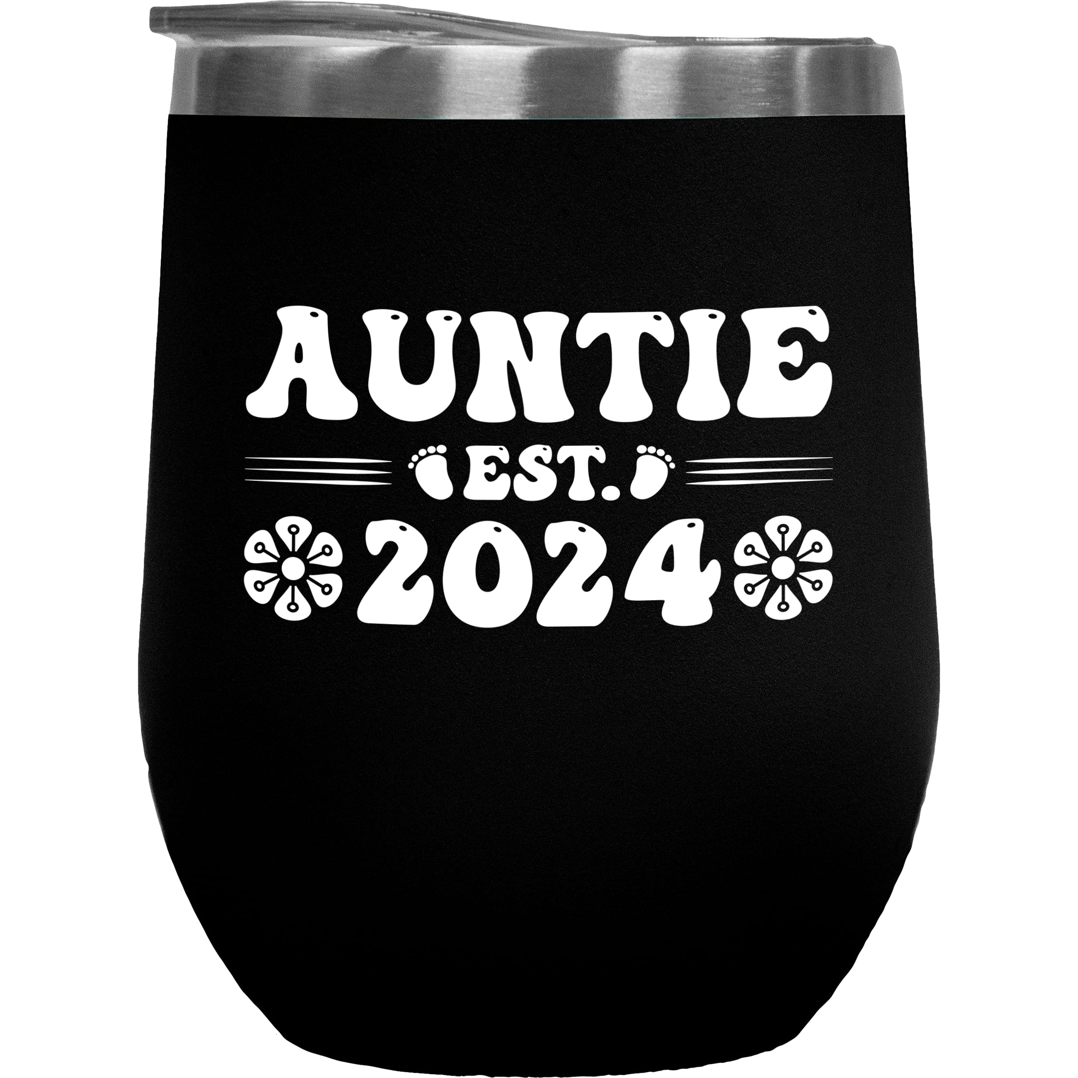 Aunt Est. 2024 - New Auntie, Baby Shower, Gender Reveal Party, Black ...