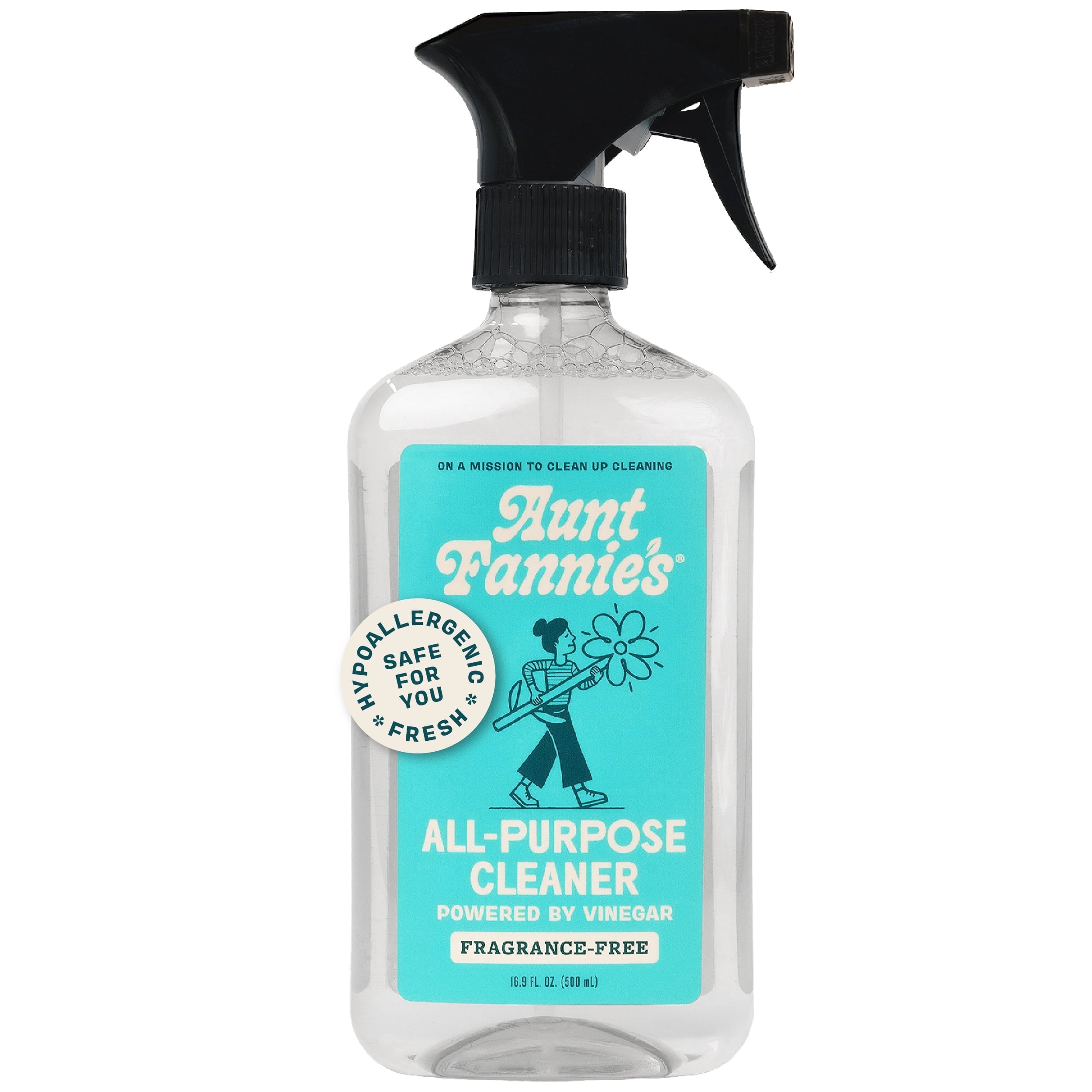 Aunt Fannie's All-Purpose Cleaning Vinegar Spray, Fragrance-Free, 16.9 ...