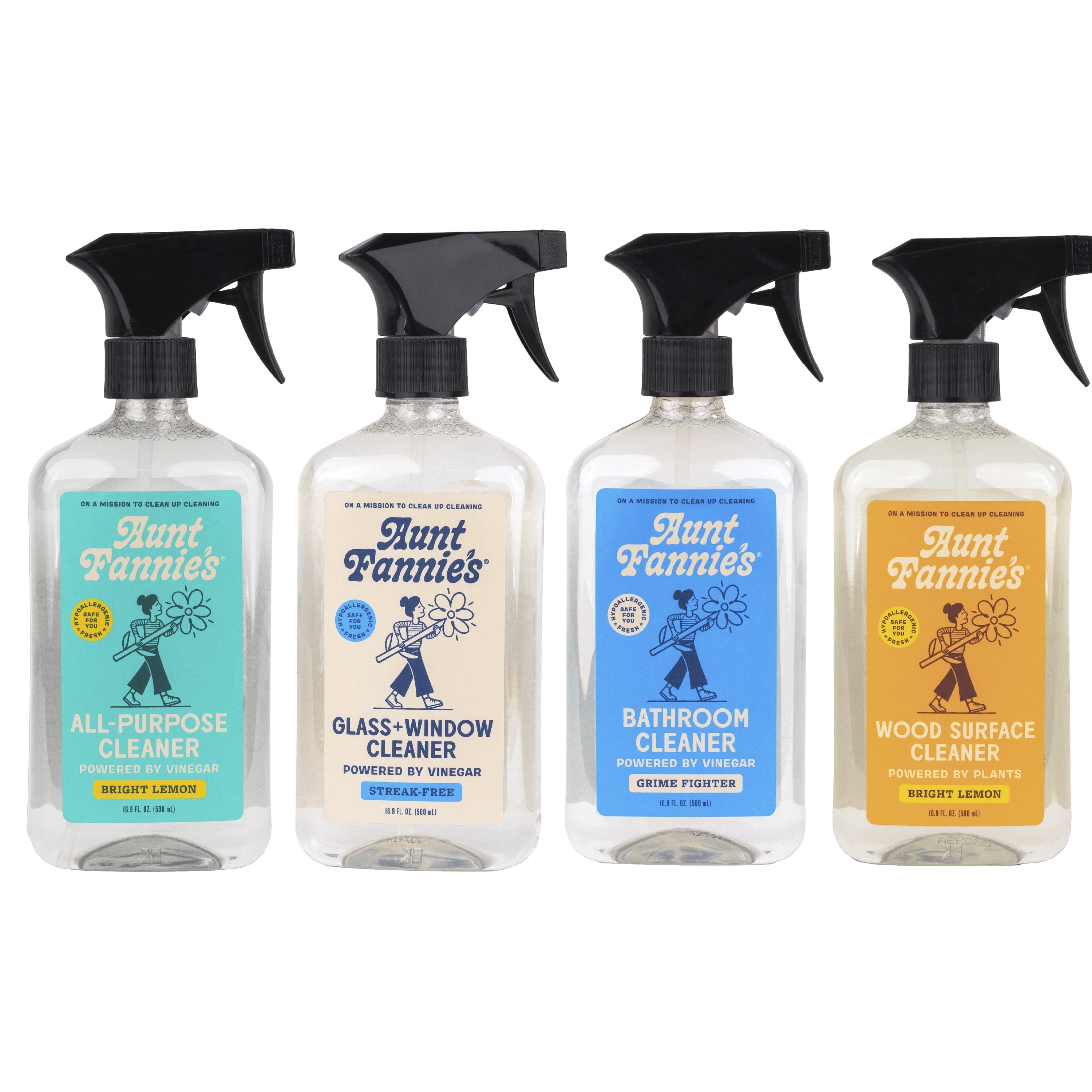 Aunt Fannie's Cleaning Spray Variety Pack, Multi-Surface, 4pk - Walmart.com