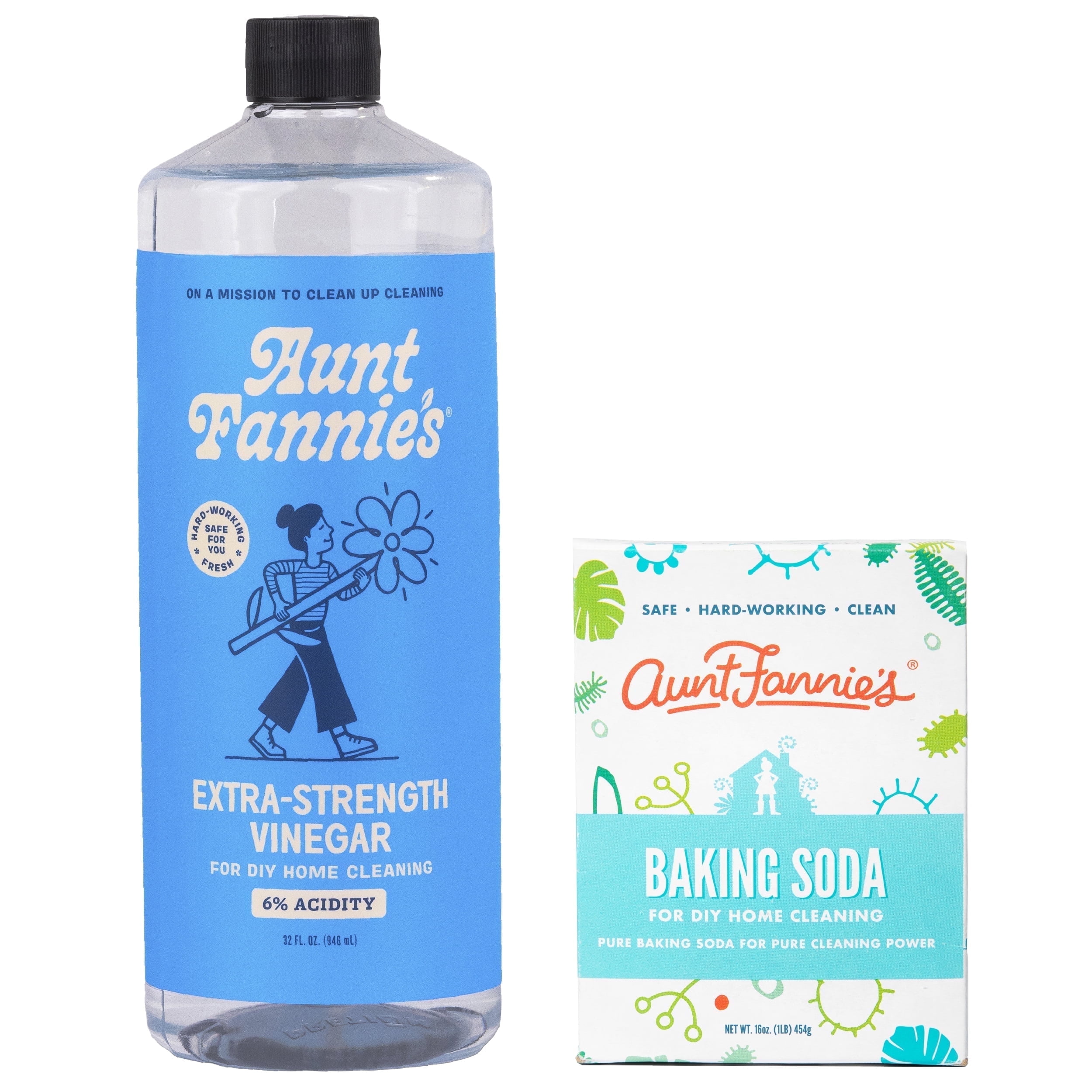 Aunt Fannie's DIY Cleaning Bundle, Cleaning Vinegar & Pure Baking Soda ...