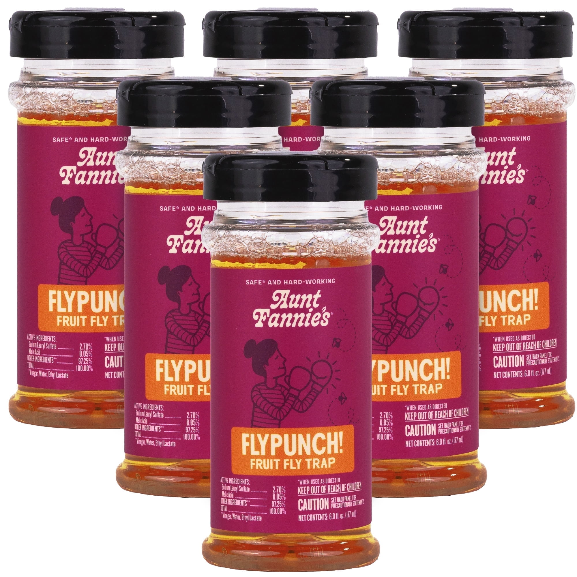 Aunt Fannie's FlyPunch! Fruit Fly Trap for Indoor Use, 6 Pack - Walmart.com