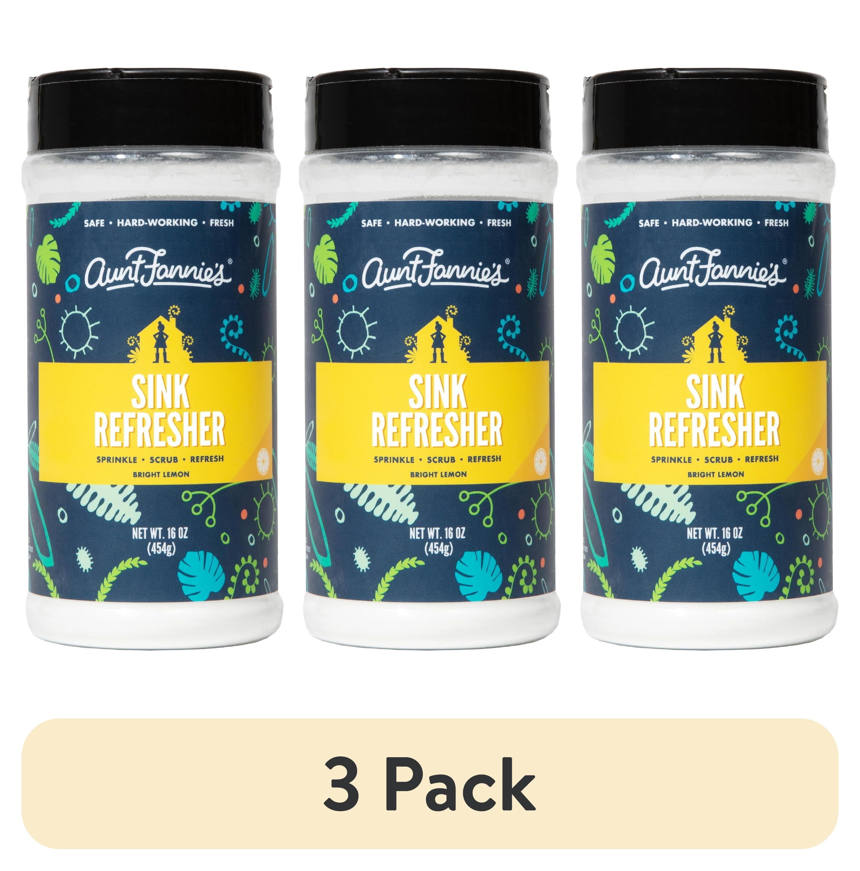 (3 pack) Aunt Fannie’s Sink Refresher, Lemon Powder Scrub & Odor ...