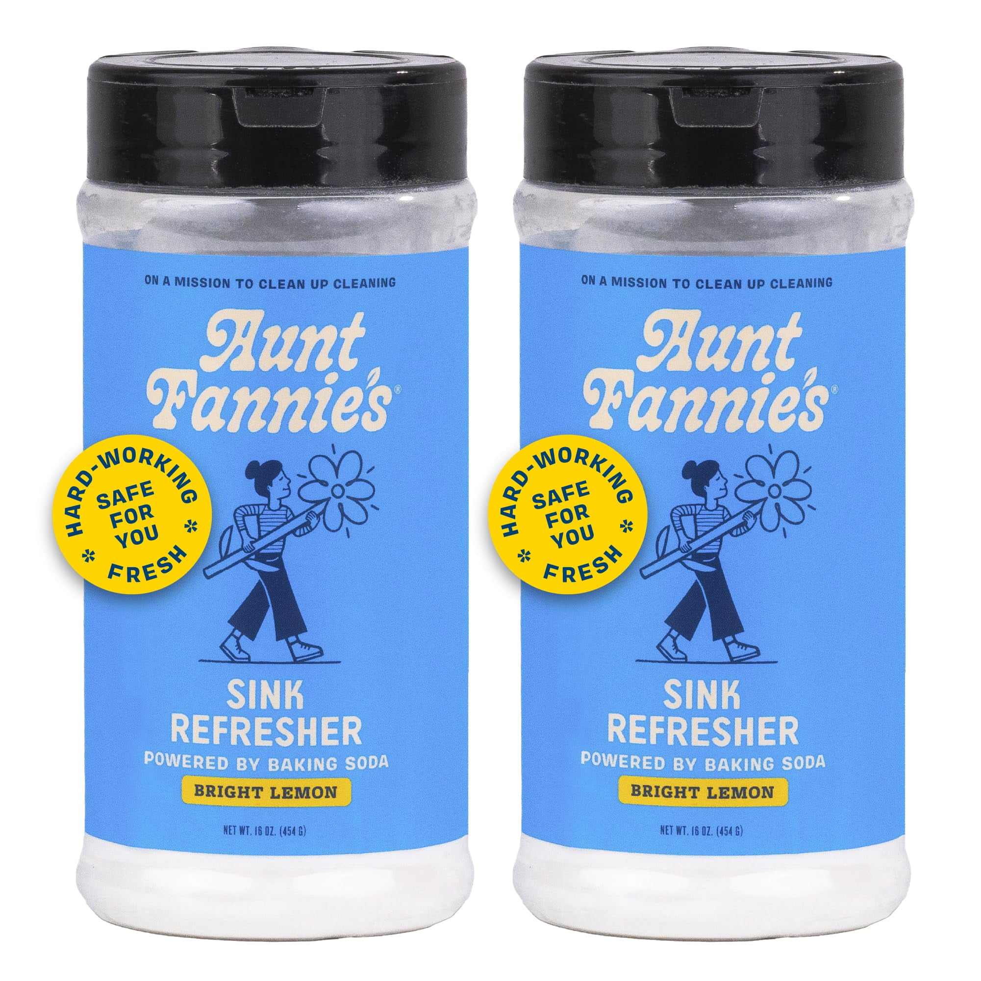 Aunt Fannie's Sink Refresher, Bright Lemon Powder Scrub and Odor ...