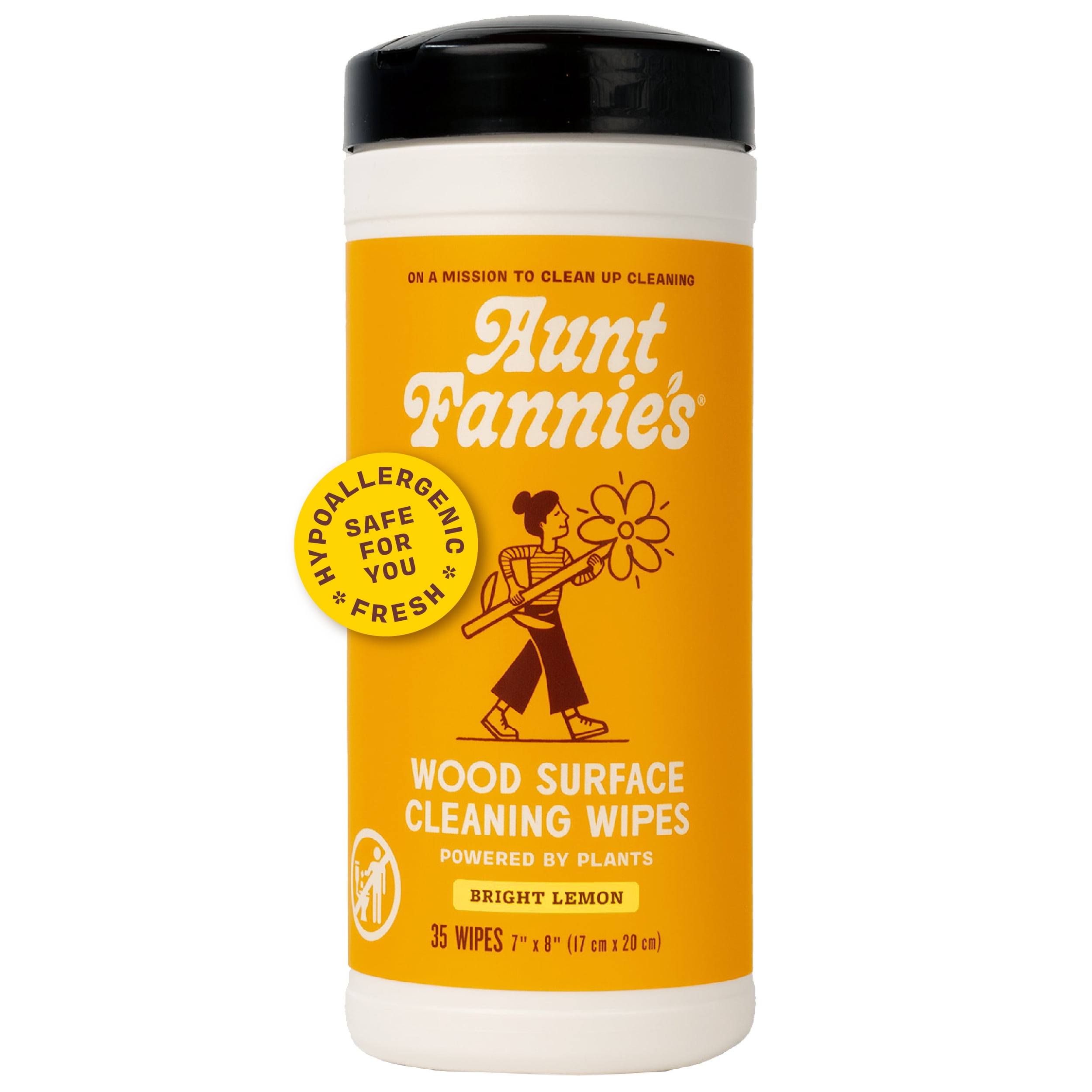 Aunt Fannie's Wood Surface Cleaning Wipes, Multipurpose Wood Surface ...