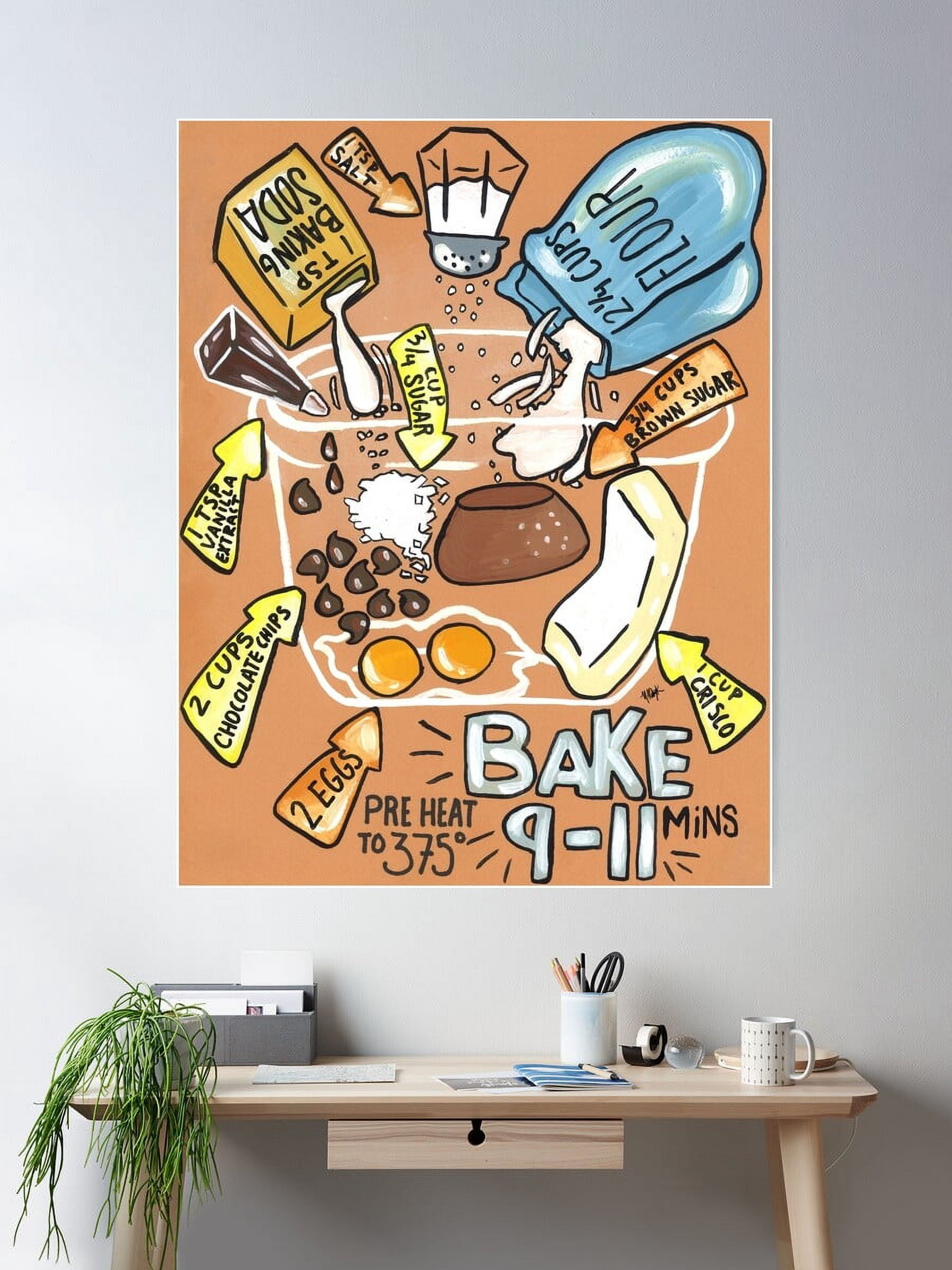 Aunt Fran'S Chocolate Chip Cookies Poster Wall Art, Modern Wall Decor ...