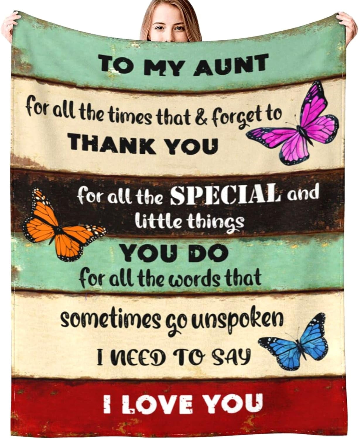 Aunt Gifts Blanket Birthday Gift Auntie Throw Blankets Best Aunt Ever ...