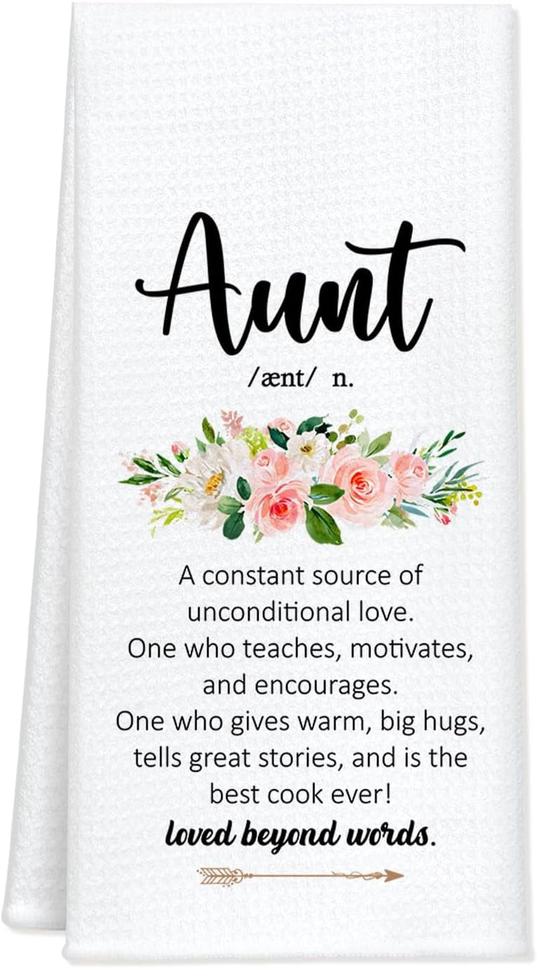 Aunt Gifts Kitchen Towels and Dishcloths, Aunt Gifts from Niece Nephew ...