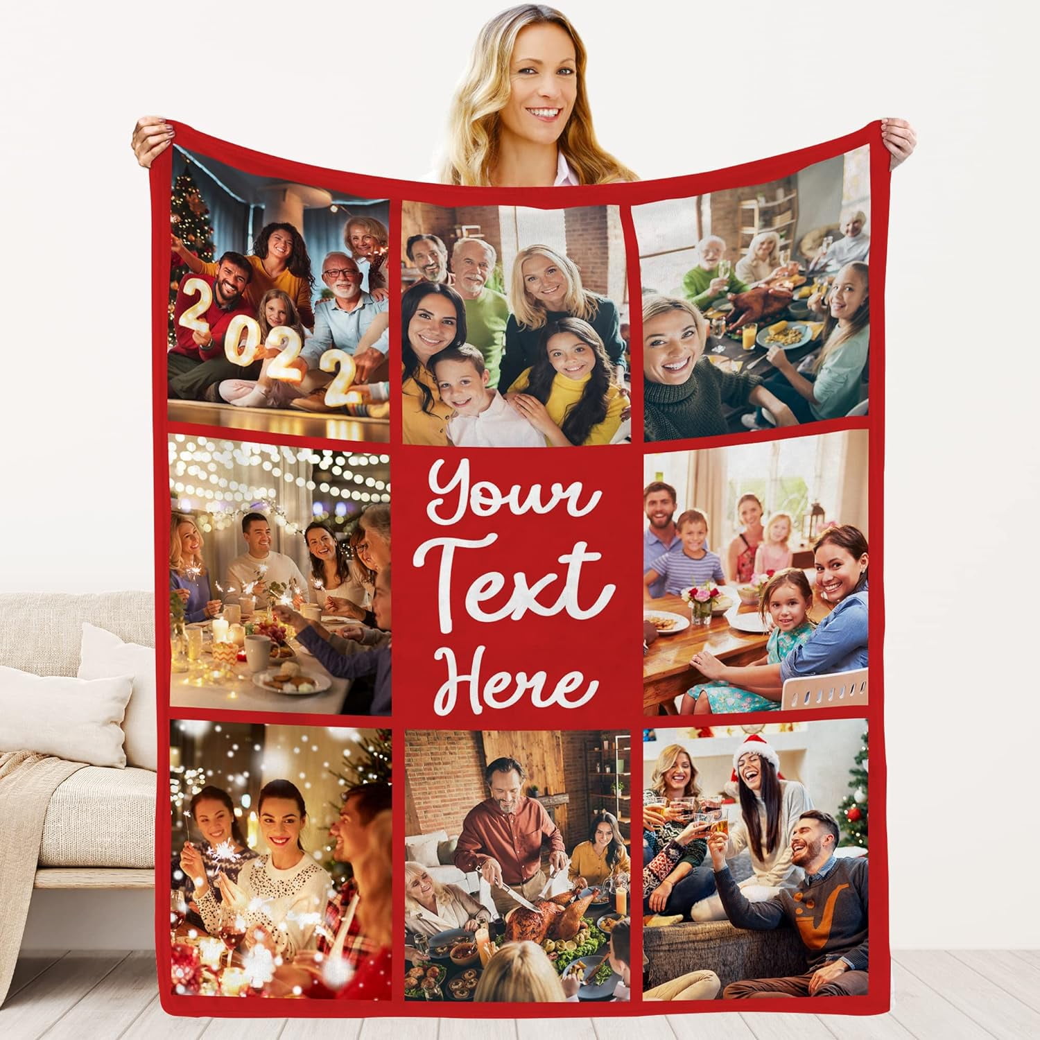 Aunt Gifts from Niece, Nephew - Personalized Picture Blankets for Aunts ...