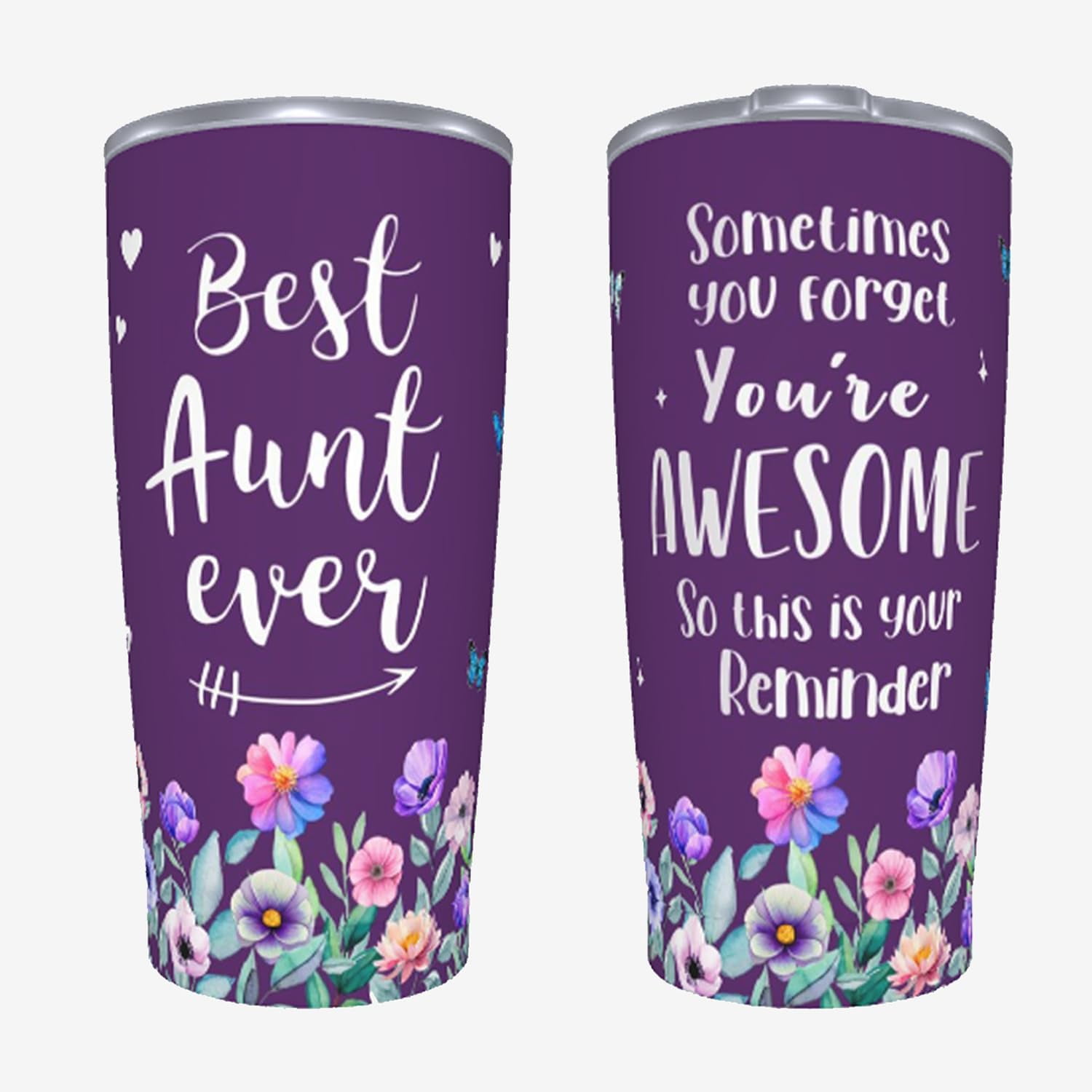 Aunt Gifts from Niece Nephew,Stainless Steel 20 Oz Aunt Tumbler Cup ...