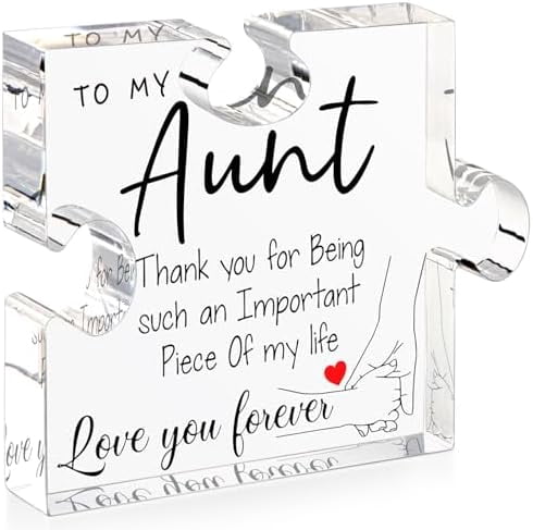 Aunt Gifts from Niece - Unique Aunt Birthday Acrylic Puzzle Piece ...