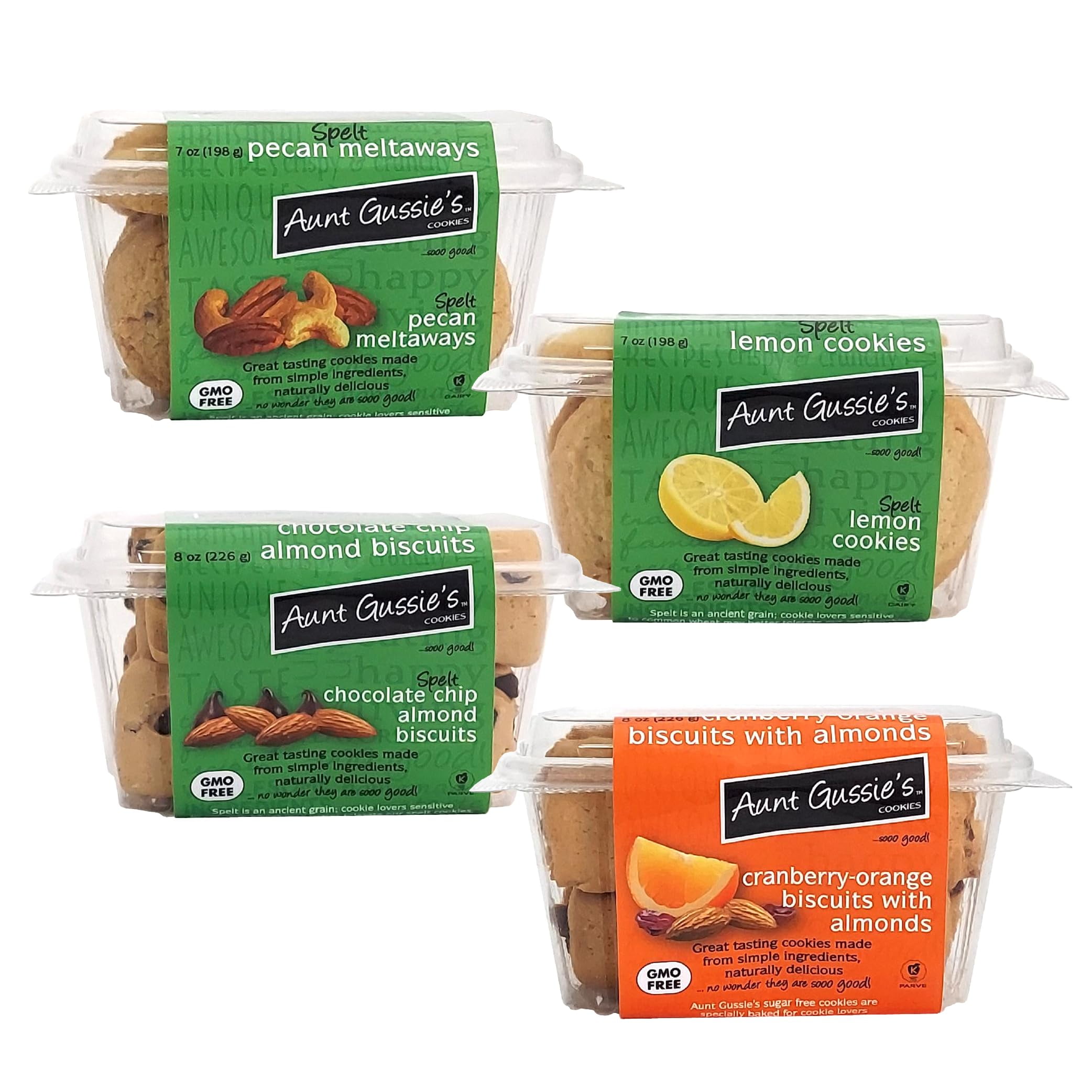 Aunt Gussie's - Variety Pack - Pecan MHD1Meltaway, Lemon, & Chocolate ...