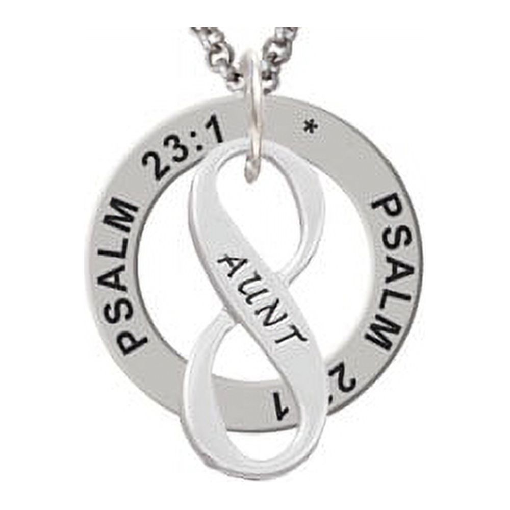 Aunt Infinity Sign Psalm 23:1 Affirmation Ring Necklace - Walmart.com