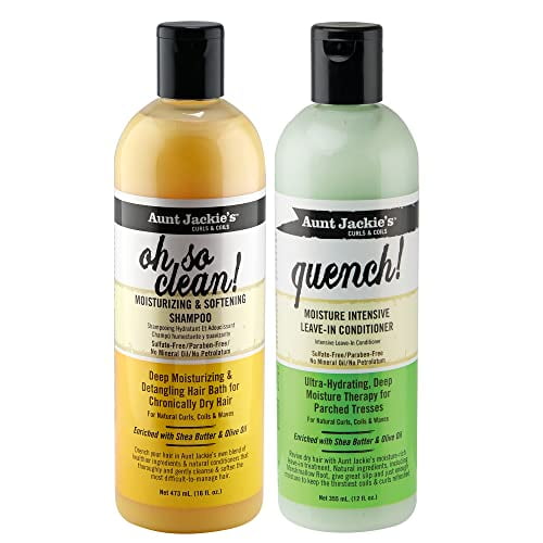 Aunt Jackie's Oh so Clean! Shampoo & Quench Leave-in Conditioner 12 Oz ...