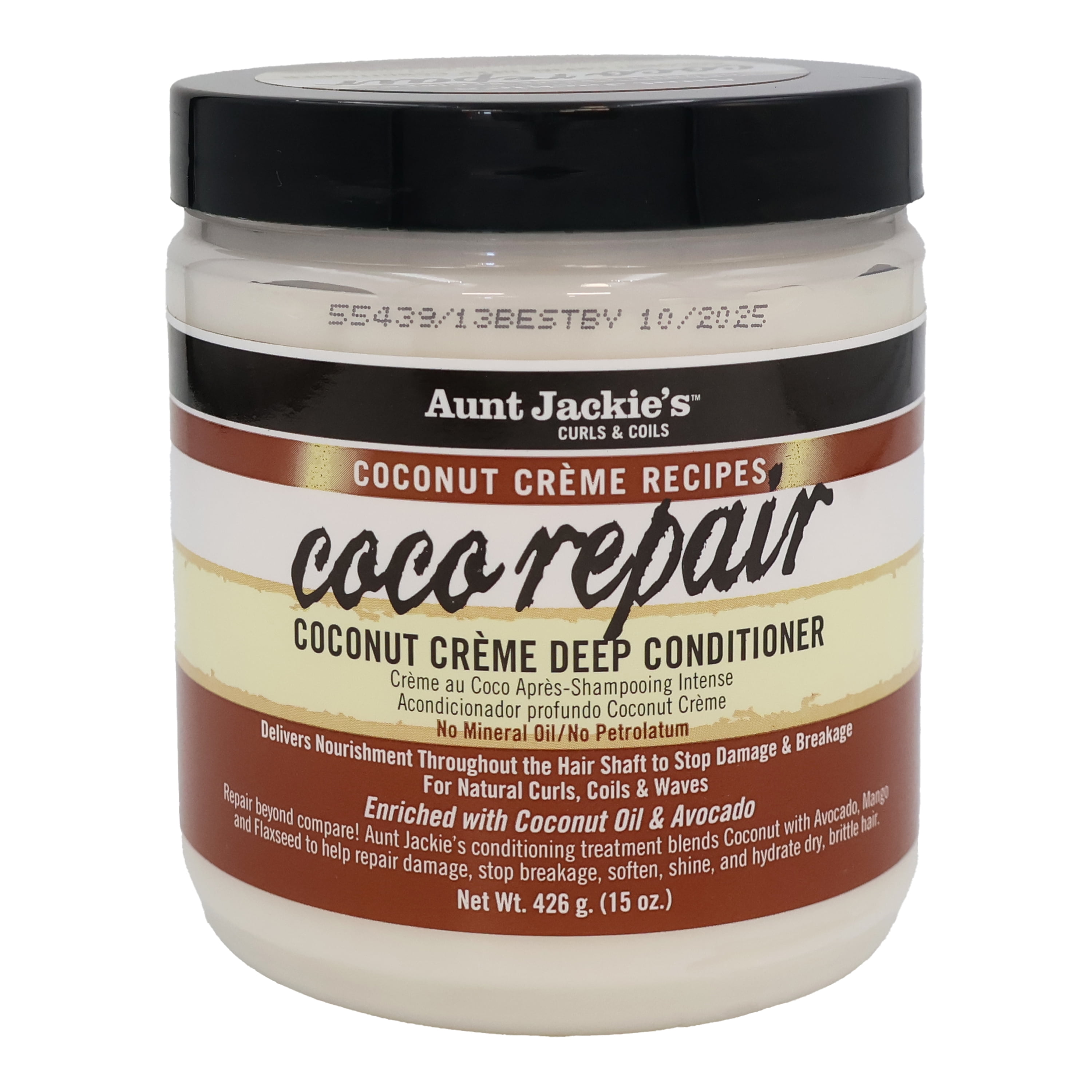 Aunt Jackies Coco Repair Deep Conditioner, Coconut Creme, 15 Oz., Pack ...