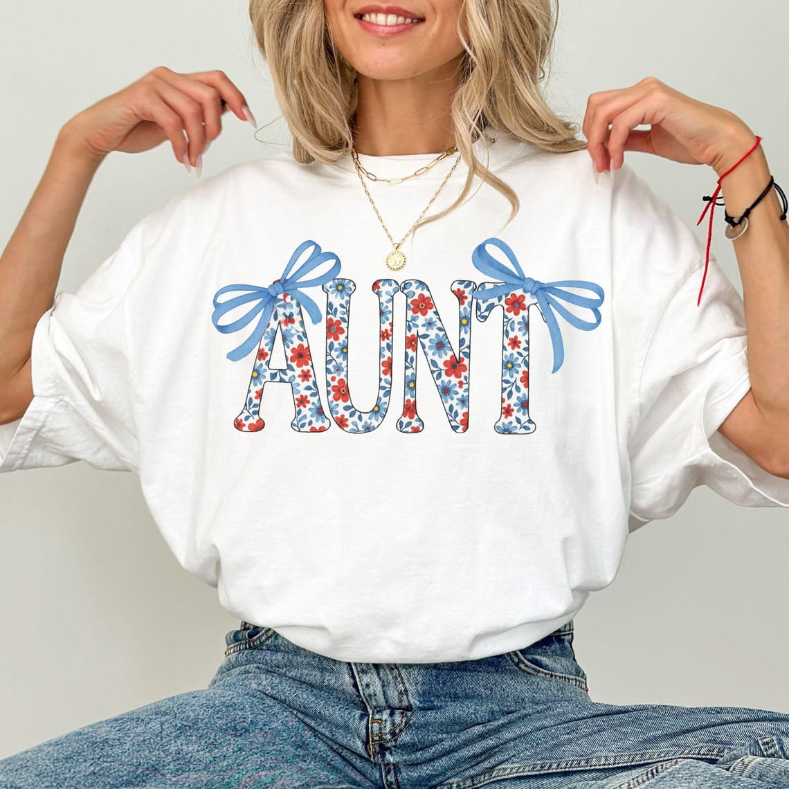 Aunt July 4Th Shirt, Patriotic Aunt T-Shirt, Coquette Aunt America Tee ...