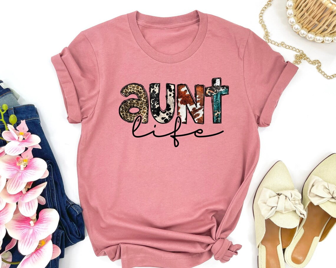 Aunt Life Shirt, New Aunt Shirt, Promoted To Aunt Shirt, Auntie, Sister ...