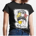 Aunt Life Softball Baseball Messy Bun Classic T-shirt - Walmart.com