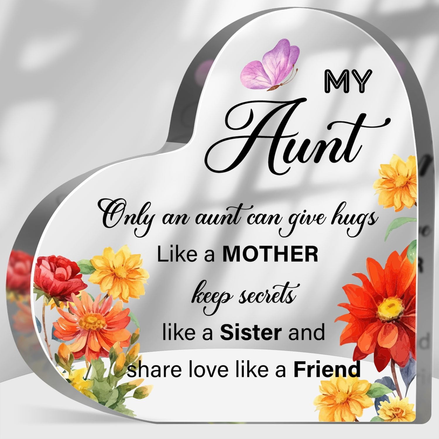 Aunt Like A Mother Sign Decor for Aunt Home Birthday Gift for Auntie ...