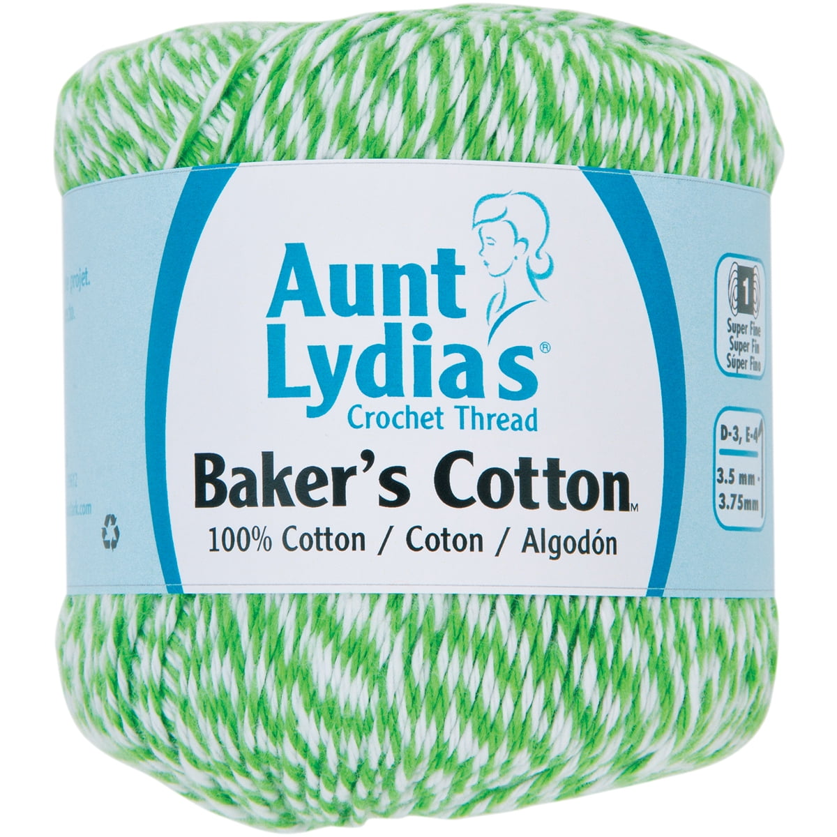 Aunt Lydia's Baker's Cotton Crochet Thread-Green - Walmart.com