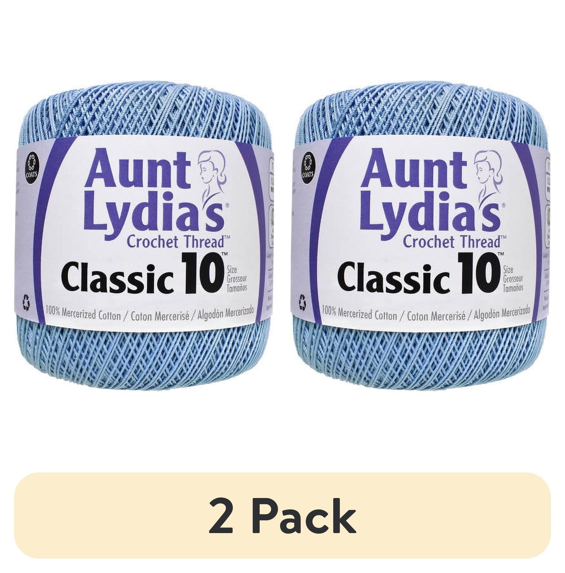 (2 pack) Aunt Lydia's Classic Crochet Thread Size 10-Delft - Walmart.com