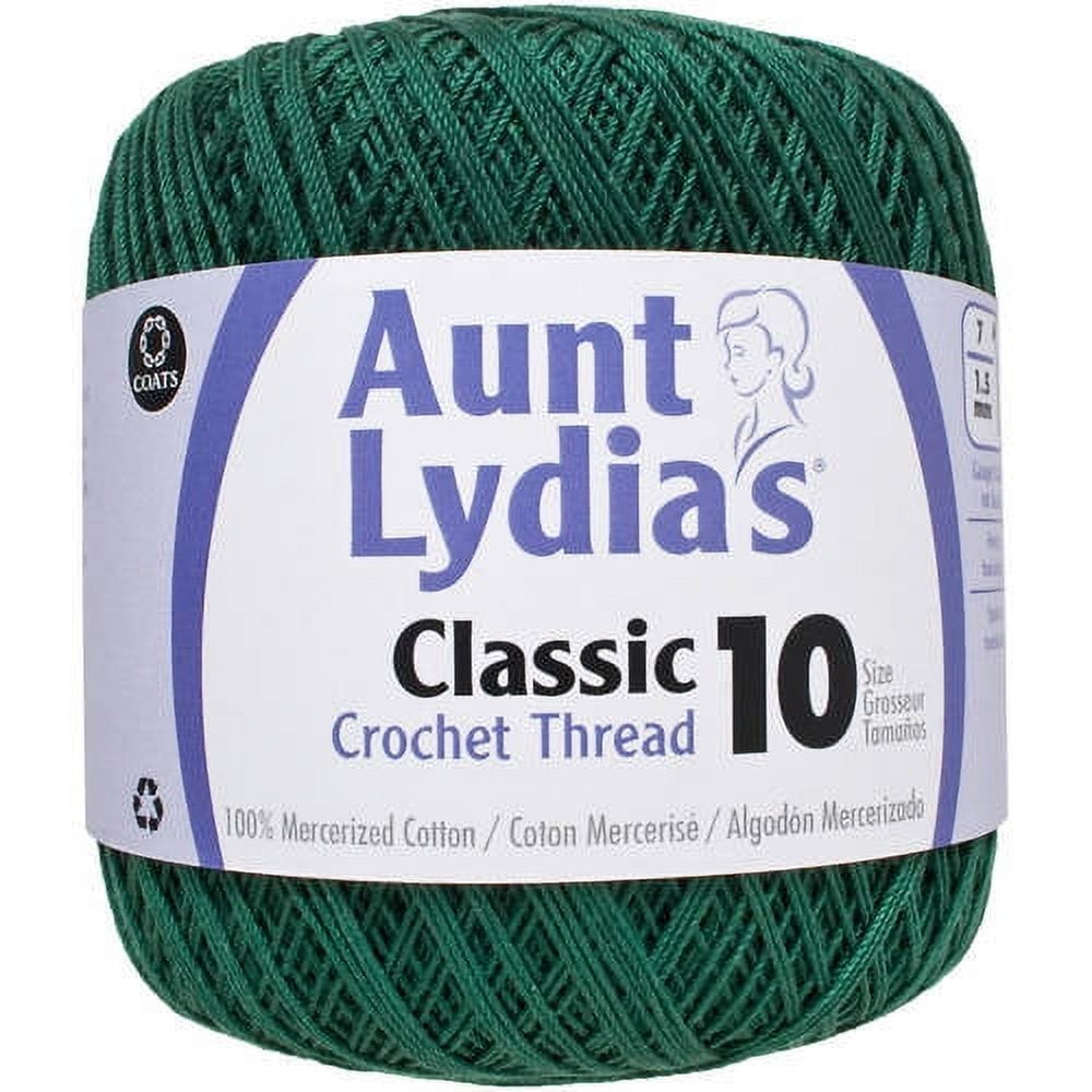 Aunt Lydia's Classic Crochet Thread Size 10-Forest Green - Walmart.com