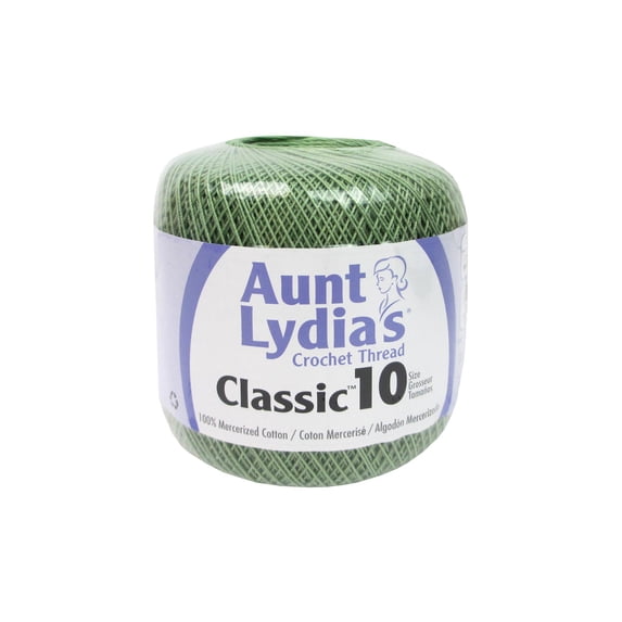 Aunt Lydia's Classic Crochet Thread Size 10-Frosty Green - Walmart.com