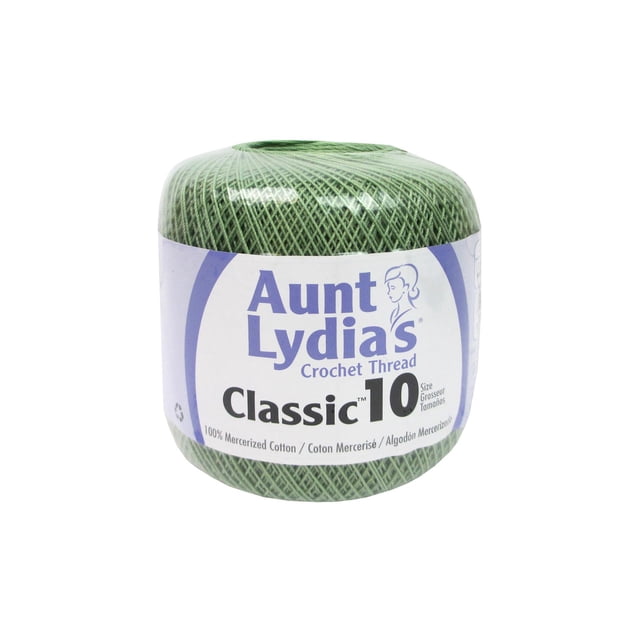 Aunt Lydia's Classic Crochet Thread Size 10-Frosty Green - Walmart ...