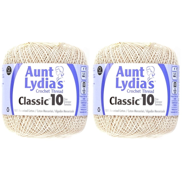 Aunt Lydia's Classic Crochet Thread Size 10-Natural - Walmart.com