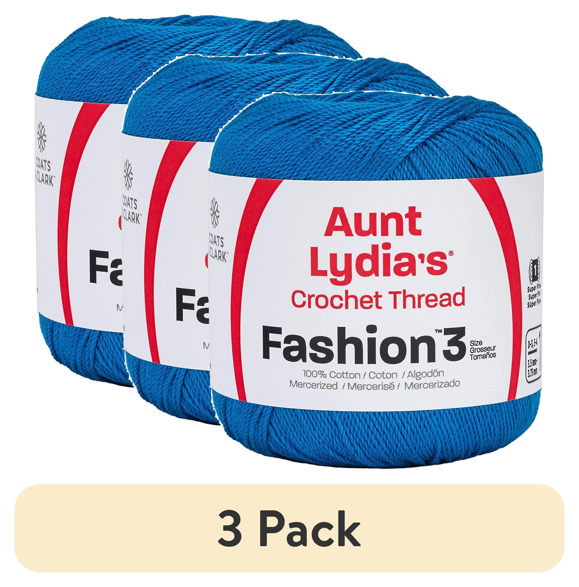 (3 pack) Aunt Lydia's Fashion Crochet Thread Size 3-Blue Hawaii ...