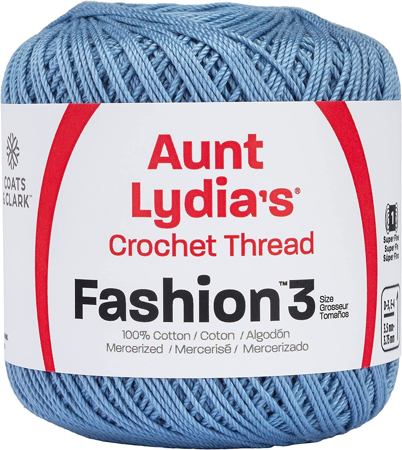 Aunt Lydia's Fashion Crochet Thread Size 3-Warm Blue - Walmart.com