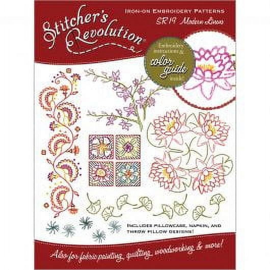 Aunt Martha's Stitcher's Revolution Iron-On Transfers - Modern Linens ...