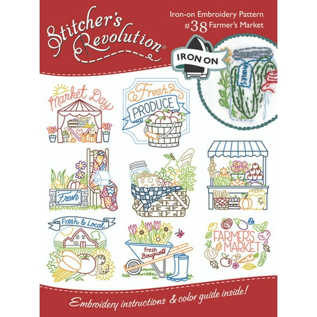 Aunt Martha's SR38 Farmer's Market - Hand Stitch Embroidery Transfer ...