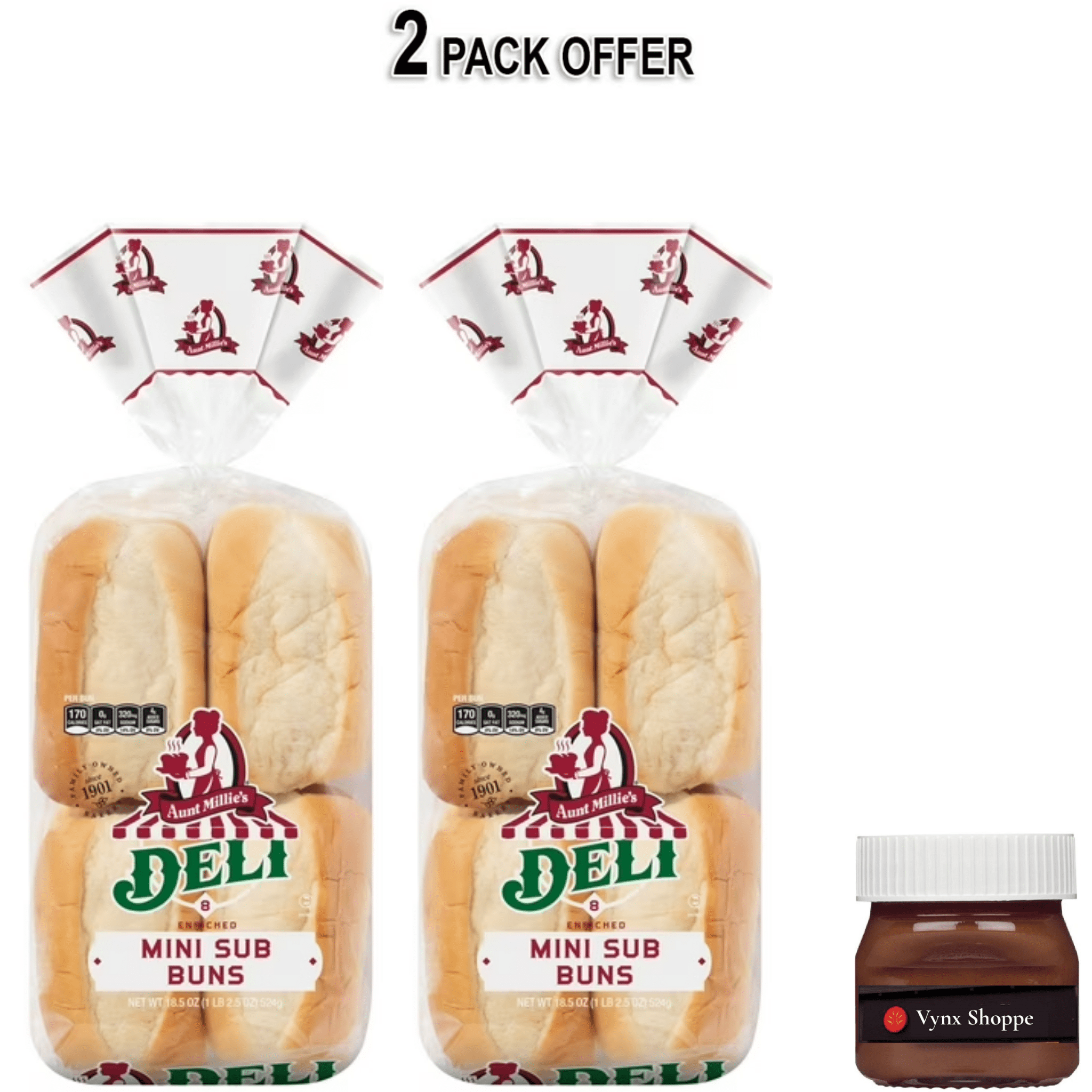 Aunt Millie's Deli Mini Sub Buns, 8 Count, 18.5 oz - Walmart.com