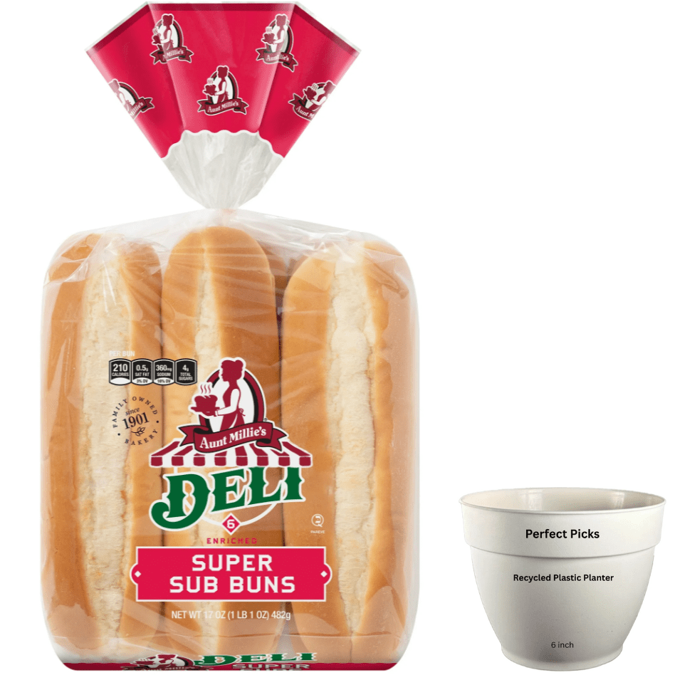 Aunt Millie's Deli Super Sub Buns, 6 count, 17 oz - Walmart.com