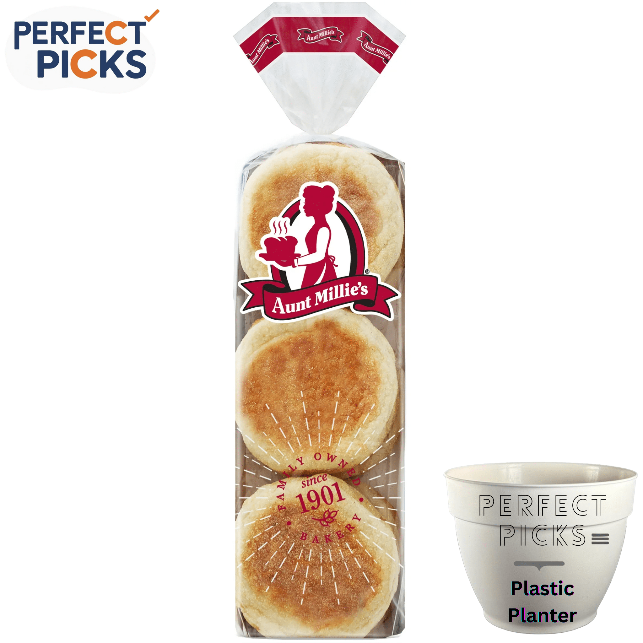 Aunt Millie's English Muffins, Cinnamon Raisin, 6 Ct., 12 oz. - Walmart.com